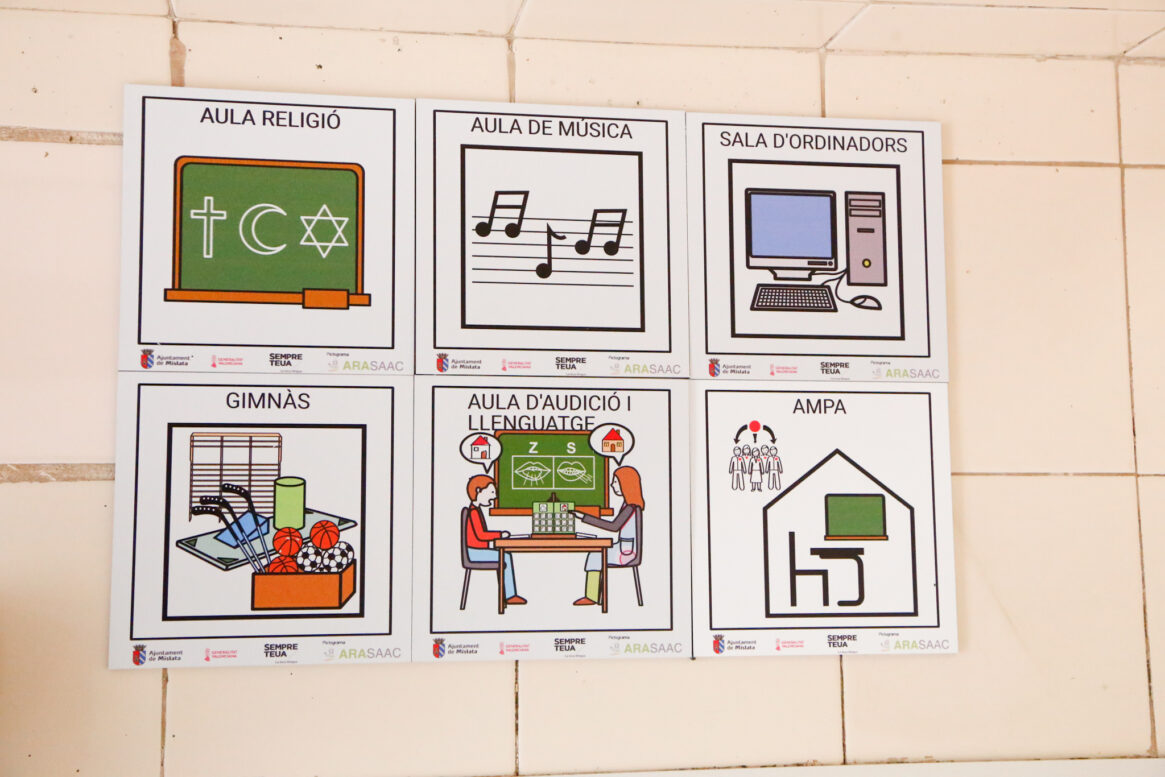 Mislata instala en centros educativos pictogramas para mejorar la ...
